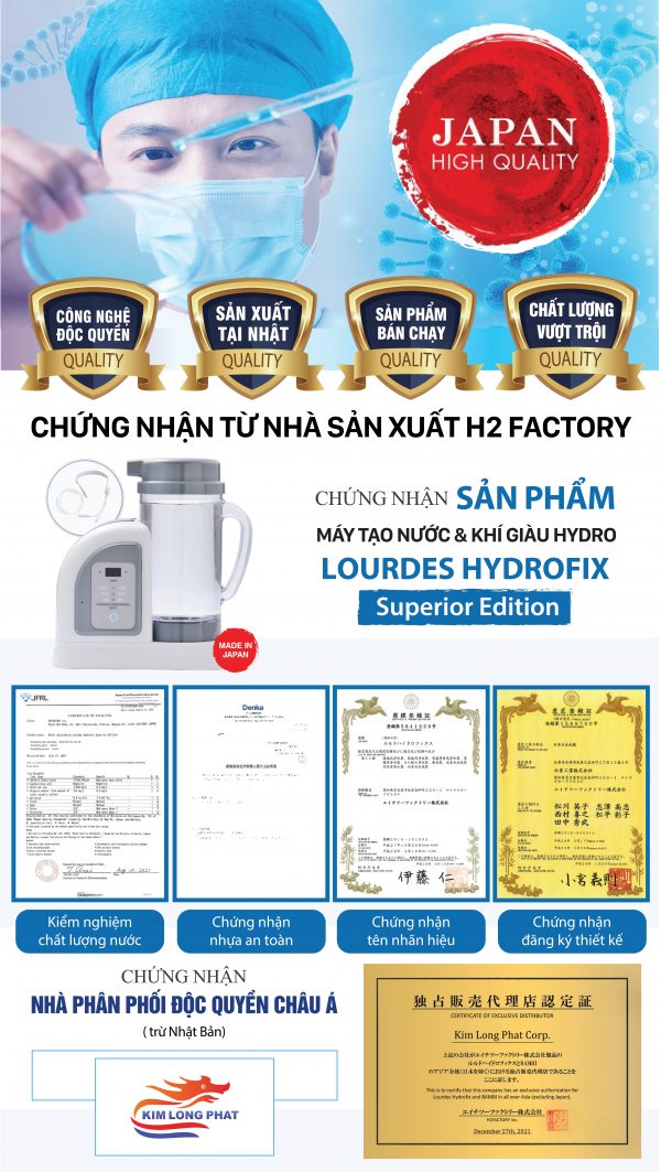 Máy Tạo Nước và Khí Giàu Hydro Lourdes Hydrofix Superior Edition - Kim ...